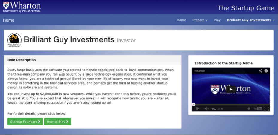 The Startup Game - The Alfred West Jr. Learning Lab